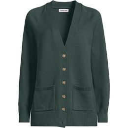 LANDS' END Relaxter V-Cardigan DRIFTER f&uuml;r Damen, Damen, size: regular, Gr&uuml;n, Baumwolle, by Lands' End