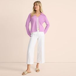 LANDS' END 7/8-Hose aus Leinen f&uuml;r Damen, Damen, size: regular, Wei&szlig;, by Lands' End