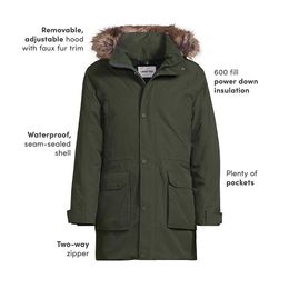 LANDS' END EXPEDITIONS Daunenparka f&uuml;r Herren, Herren, size: regular, Gr&uuml;n, Polyester, by Lands' End