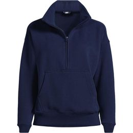 LANDS' END Sweatshirt SERIOUS SWEATS mit Rei&szlig;verschluss f&uuml;r Damen, Damen, size: regular, Blau, Baumwoll-Mischung/Polyester-Mischung, by Lands' End