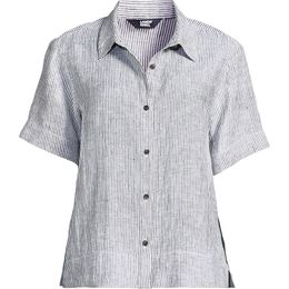 Premium Reinleinen-Hemd mit kurzen &Auml;rmeln f&uuml;r Damen in Plus-Gr&ouml;&szlig;e, Damen, size: plus, Schwarz, Leinen, by Lands' End