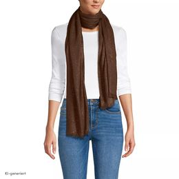 LANDS' END Metallic-Schal f&uuml;r Damen, Damen, size: regular, Braun, Metall/Viskose, by Lands' End
