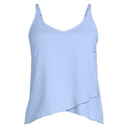 LANDS' END Tankinitop mit Tulpensaum chlorresistent f&uuml;r Damen in Plus-Gr&ouml;&szlig;e, Damen, size: plus, Blau, Nylon-Mischung, by Lands' End