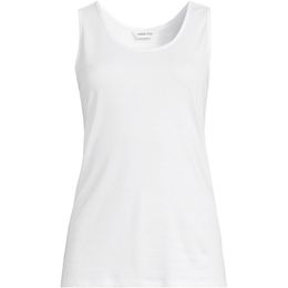 LANDS' END &Auml;rmelloses Top aus Baumwolle f&uuml;r Damen, Damen, size: regular, Wei&szlig;, Baumwolle, by Lands' End