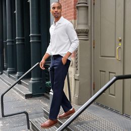 Classic Fit Ultimativ-Chino, Herren, size: regular, Blau, Baumwolle/Elasthan/Polyester, by Lands' End