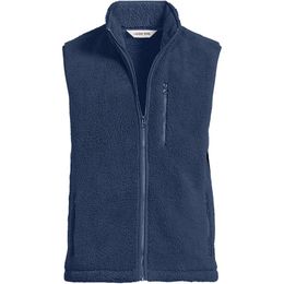 LANDS' END Sherpa-Fleeceweste, Herren, size: regular, Blau, by Lands' End