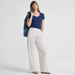 Shirt aus Baumwolle/Modal-Mix mit Ballettausschnitt f&uuml;r Damen, Damen, size: regular, Blau, Baumwolle/Baumwoll-Mischung/Baumwolle Modal, by Lands' End