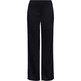 Satinhose mit Elastikbund, Damen, size: regular, Schwarz, Polyester, by Lands' End