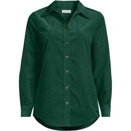 LANDS' END Feincord-Hemdbluse f&uuml;r Damen in Petite-Gr&ouml;&szlig;e, Damen, size: petite, Gr&uuml;n, Baumwolle, by Lands' End