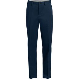 LANDS' END B&uuml;gelleichte Chinohose ohne Bundfalten, Classic Fit, Herren, size: regular, Blau, by Lands' End