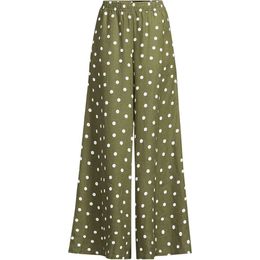 LANDS' END Premium Reinleinen-Palazzohose f&uuml;r Damen in Petite-Gr&ouml;&szlig;e, Damen, size: petite, Gr&uuml;n, Leinen, by Lands' End