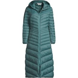 LANDS' END Ultraleichter Maxi-Daunenmantel mit Kapuze WANDERWEIGHT f&uuml;r Damen in Plus-Gr&ouml;&szlig;e, Damen, size: plus, Gr&uuml;n, Nylon/Daunen, by Lands' End