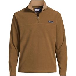 LANDS' END Anyweather Fleece-Pullover mit Rei&szlig;verschluss in Tall-Gr&ouml;&szlig;e, Herren, size: tall, Braun, Polyester, by Lands' End
