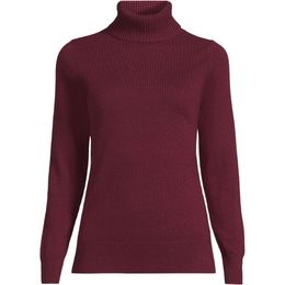 LANDS' END Rollkragen-Pullover aus Kaschmir, Damen, size: regular, Rot, Kaschmir, by Lands' End