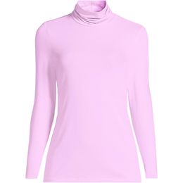 LANDS' END Rollkragenshirt aus Baumwoll/Modalmix, Damen, size: regular, Lila, Baumwolle/Elasthan/Baumwolle Modal, by Lands' End