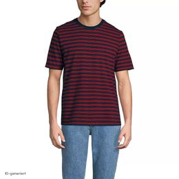 LANDS' END Super-T Kurzarm-Shirt f&uuml;r Herren, Classic Fit, Herren, size: regular, Blau, Baumwolle, by Lands' End