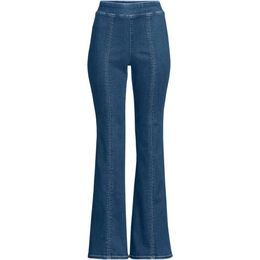 LANDS' END Travel-Schlagjeans High Waist f&uuml;r Damen in Plus-Gr&ouml;&szlig;e, Damen, size: plus, Blau, Elasthan/Baumwoll-Mischung/Viskose-Mischung, by Lands' End