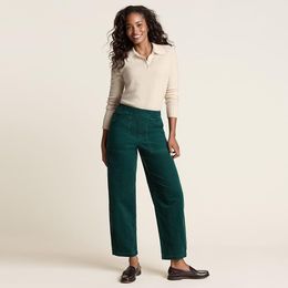 LANDS' END Utility-Barrelhose aus Feincord in Petite-Gr&ouml;&szlig;e, Damen, size: petite, Gr&uuml;n, Elasthan/Baumwoll-Mischung, by Lands' End