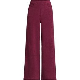 LANDS' END Stretchcord-Hose SPORT KNIT mit weitem Bein in Petite-Gr&ouml;&szlig;e, Damen, size: petite, Rot, Baumwoll-Mischung/Polyester-Mischung, by Lands' End