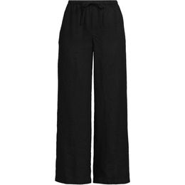 LANDS' END Premium Reinleinen-Schlupfhose in 7/8-L&auml;nge in Petite-Gr&ouml;&szlig;e, Damen, size: petite, Schwarz, Leinen, by Lands' End