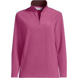 LANDS' END Anyweather Fleece-Pullover mit Rei&szlig;verschluss f&uuml;r Damen in Plus-Gr&ouml;&szlig;e, Damen, size: plus, Rot, Polyester, by Lands' End