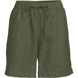 LANDS' END Premium Reinleinen-Schlupfshorts f&uuml;r Damen in Plus-Gr&ouml;&szlig;e, Damen, size: plus, Gr&uuml;n, Leinen, by Lands' End