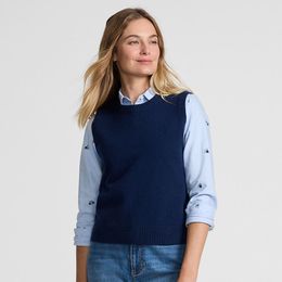 LANDS' END CashTouch Pullunder, Damen, size: regular, Blau, Baumwoll-Mischung/Polyester-Mischung/Nylon-Mischung, by Lands' End