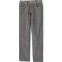 LANDS' END Cordhose mit Komfortbund, Classic Fit, Herren, size: regular, Grau, Elasthan/Baumwoll-Mischung, by Lands' End