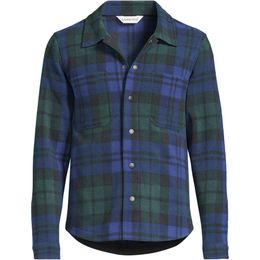 LANDS' END Hemdjacke aus Fleece f&uuml;r Herren, Herren, size: regular, Gr&uuml;n, Polyester, by Lands' End
