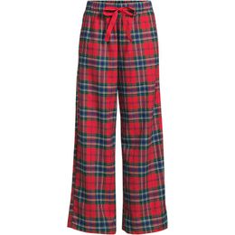 Pyjamahose aus reinem Baumwoll-Flanell f&uuml;r Damen, Damen, size: regular, Rot, Baumwolle, by Lands' End