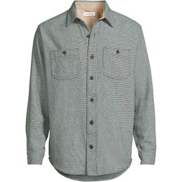 LANDS' END Winter-Flanellhemd, Herren, size: regular, Gr&uuml;n, Baumwolle, by Lands' End