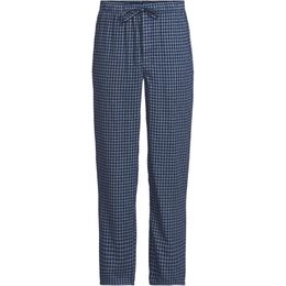LANDS' END Flanell-Pyjamahose f&uuml;r Herren, Herren, size: regular, Blau, Baumwolle, by Lands' End