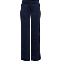 Satinhose mit Elastikbund, Damen, size: regular, Blau, Polyester, by Lands' End