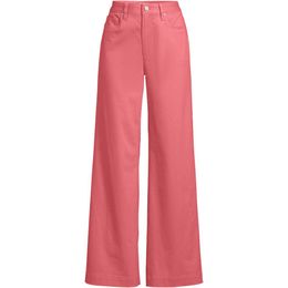 LANDS' END 5-Pocket-Chinos mit weitem Bein f&uuml;r Damen in Petite-Gr&ouml;&szlig;e, Damen, size: petite, Rot, Baumwoll-Mischung, by Lands' End