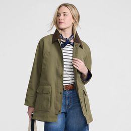 LANDS' END Wasserdichte Squall-Jacke mit Cordkragen, Damen, size: regular, Gr&uuml;n, Polyester/Nylon, by Lands' End