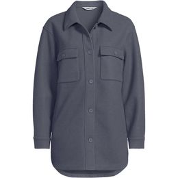 Soft Fleece Hemdjacke, Damen, size: regular, Grau, Polyester, by Lands' End