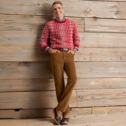 LANDS' END Cordhose mit Komfortbund, Classic Fit, Herren, size: regular, Braun, Elasthan/Baumwoll-Mischung, by Lands' End