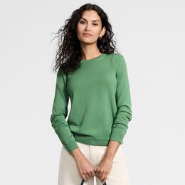 LANDS' END Merino-Pullover f&uuml;r Damen, Damen, size: regular, Gr&uuml;n, Wolle, by Lands' End