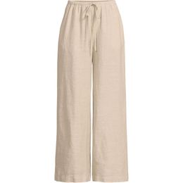 LANDS' END Premium Reinleinen-Schlupfhose in 7/8-L&auml;nge in Petite-Gr&ouml;&szlig;e, Damen, size: petite, Elfenbein, Leinen, by Lands' End