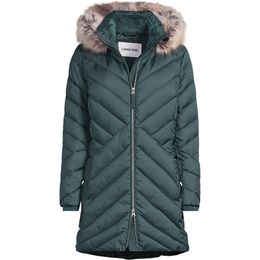 Isolierter FeatherFree&trade; Kapuzenmantel mit Webpelzfutter in Plus-Gr&ouml;&szlig;e, Damen, size: plus, Gr&uuml;n, Polyester/Nylon, by Lands' End