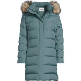 Daunenmantel mit Kapuze f&uuml;r Damen in Plus-Gr&ouml;&szlig;e, Damen, size: plus, Gr&uuml;n, Polyester, by Lands' End