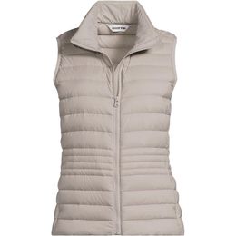 LANDS' END Daunenweste WANDERWEIGHT Verstaubar Ultraleicht f&uuml;r Damen in Petite-Gr&ouml;&szlig;e, Damen, size: petite, Beige, Nylon, by Lands' End