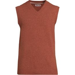 Pullunder aus Lambswool, Herren, size: regular, Orange, Wolle, by Lands' End