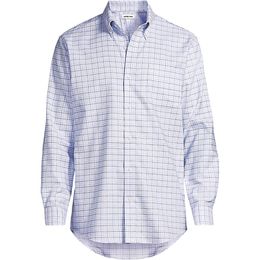 LANDS' END CLASSIC FIT. Buttondown-Kragen. Oxfordhemd, Herren, size: regular, Wei&szlig;, Baumwolle, by Lands' End