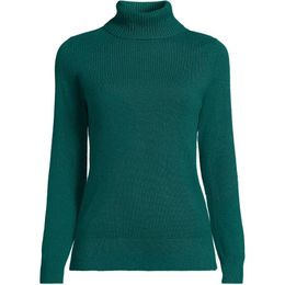 Rollkragen-Pullover aus Kaschmir in Plus-Gr&ouml;&szlig;e, Damen, size: plus, Gr&uuml;n, Kaschmir, by Lands' End