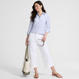 LANDS' END Verk&uuml;rzte Oxfordbluse f&uuml;r Damen, Damen, size: regular, Wei&szlig;, Baumwolle, by Lands' End