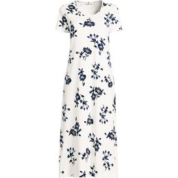 LANDS' END Wadenlanges Kurzarm-Nachthemd aus reiner Baumwolle f&uuml;r Damen, Damen, size: regular, Elfenbein, Baumwolle, by Lands' End