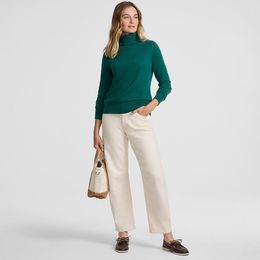 Rollkragen-Pullover aus Kaschmir, Damen, size: regular, Gr&uuml;n, Kaschmir, by Lands' End