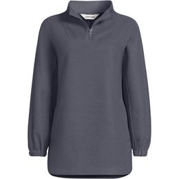 Soft Fleece Pullover in Petite-Gr&ouml;&szlig;e, Damen, size: petite, Grau, Polyester, by Lands' End