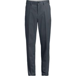 LANDS' END B&uuml;gelleichte Chinohose ohne Bundfalten, Classic Fit, Herren, size: regular, Grau, by Lands' End